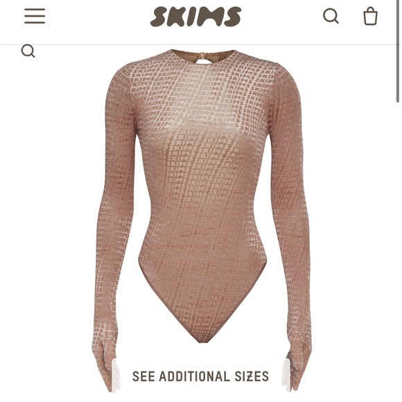 SKIMS | Tops | Skims Velour Gloved Bodysuit | Poshmark